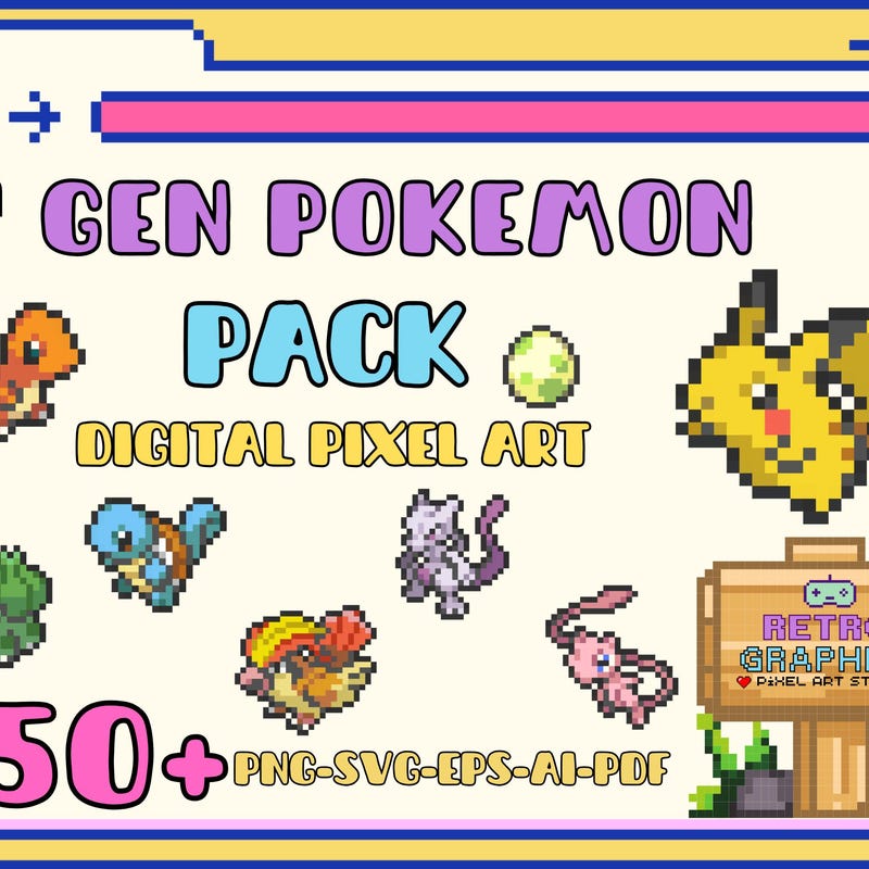 Pixel Digital Artwork - Etsy