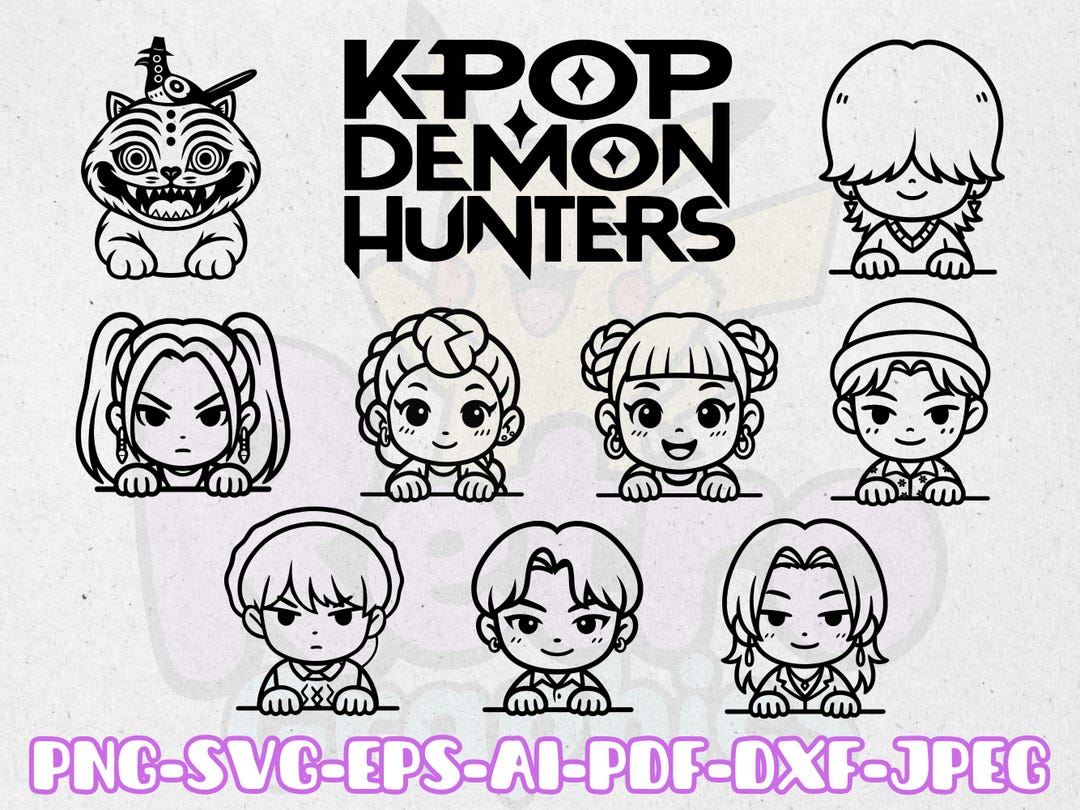K-POP Demon Hunters, Huntrix/saja Boys 10 Dibujos Peekers Guerreras K ...