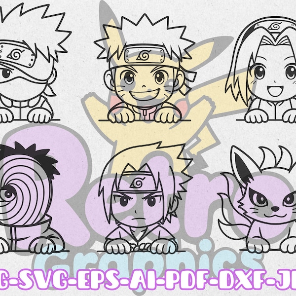 Naruto Silhouette - Etsy UK