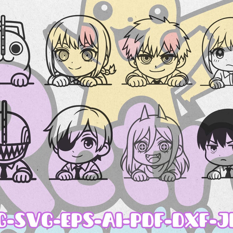 Anime Chainsaw Stickers - Etsy