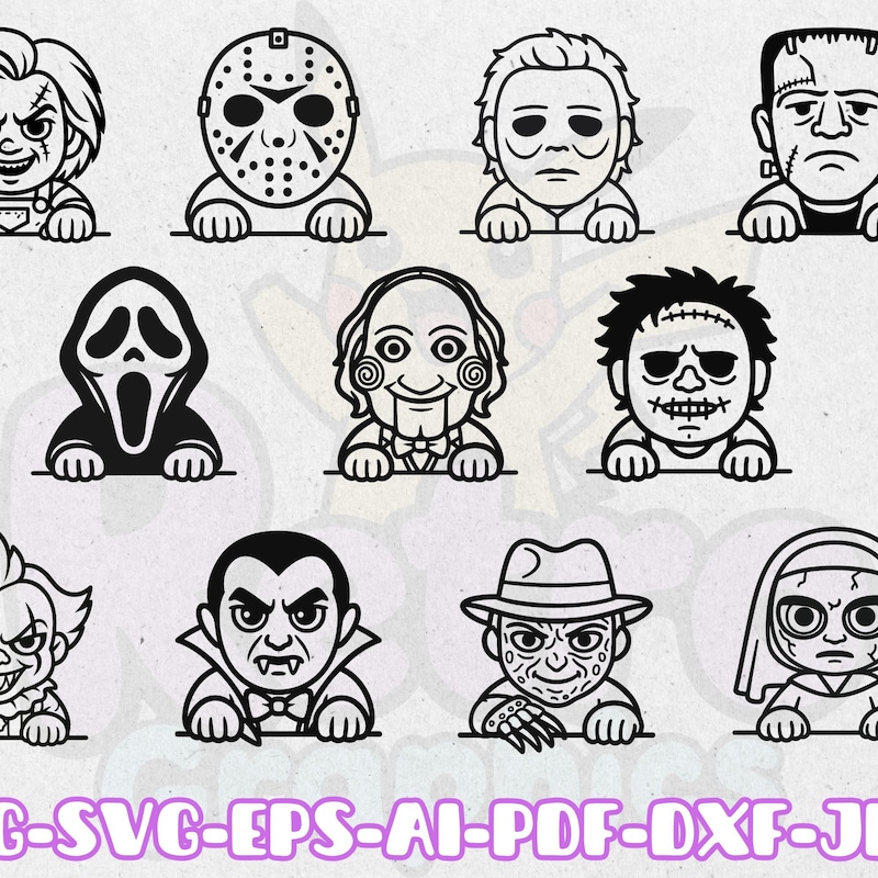 Horror Movie Clipart - Etsy