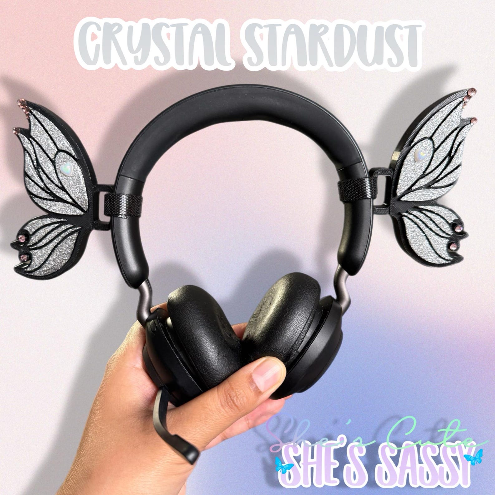 Fairy Butterfly Headset Wings – 3D Printed Glitter Headphone ...