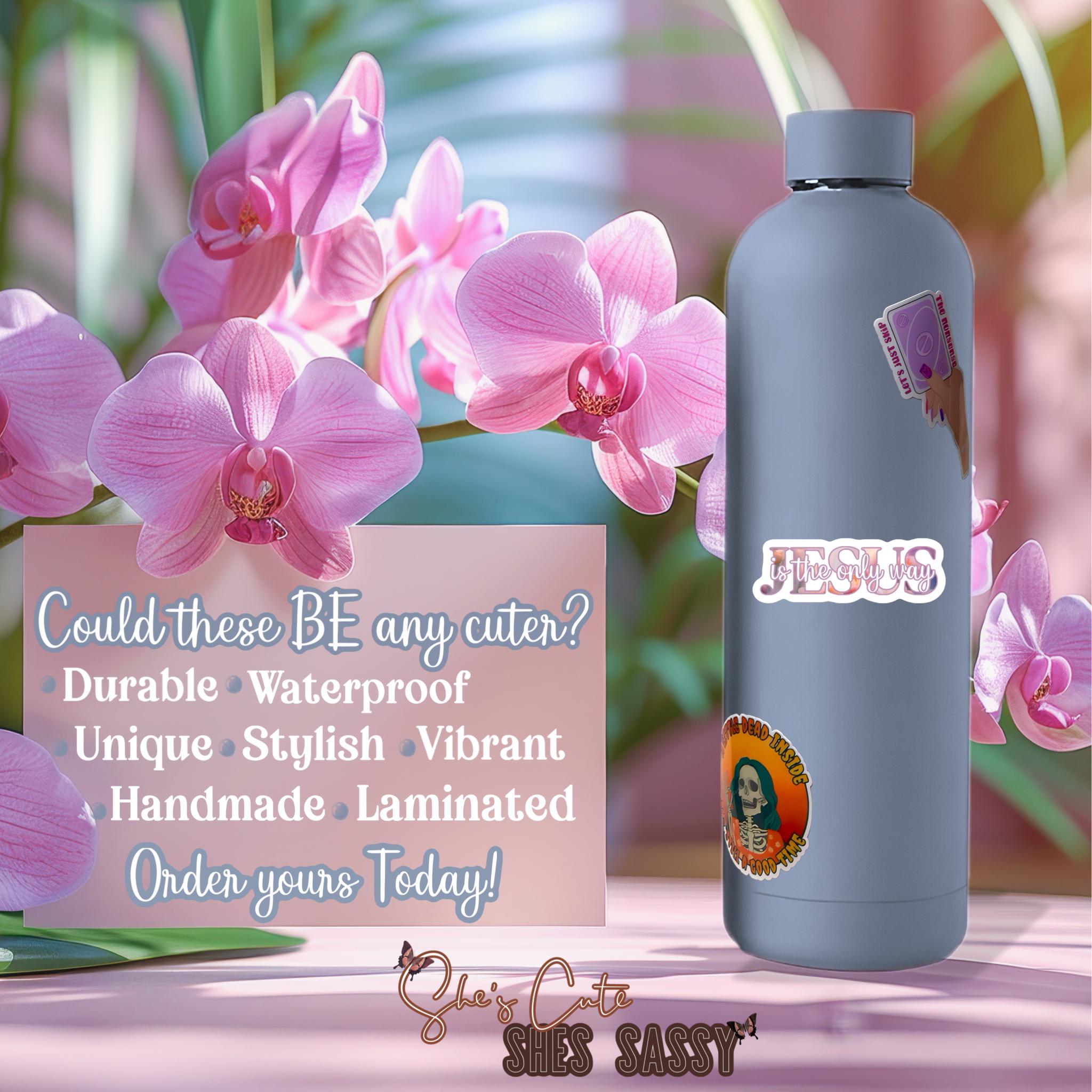 Cute Pink Jesus is the Only Way Floral Lettering Christian Faith ...