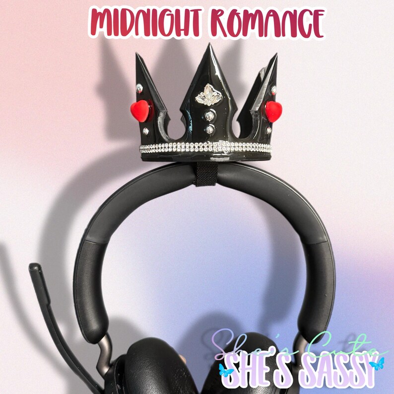 3D Printed Gamer Crown: Glitter Headset Accessory - Etsy