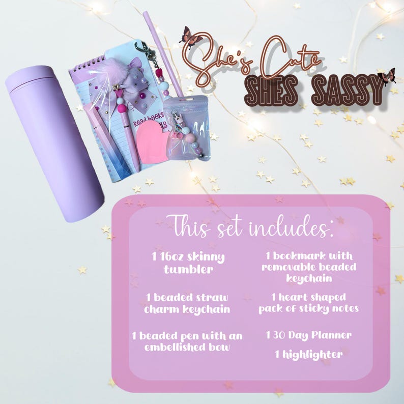 Pastel Pink Aesthetic Gift Set – Cute Stationery Bundle With Tumbler ...