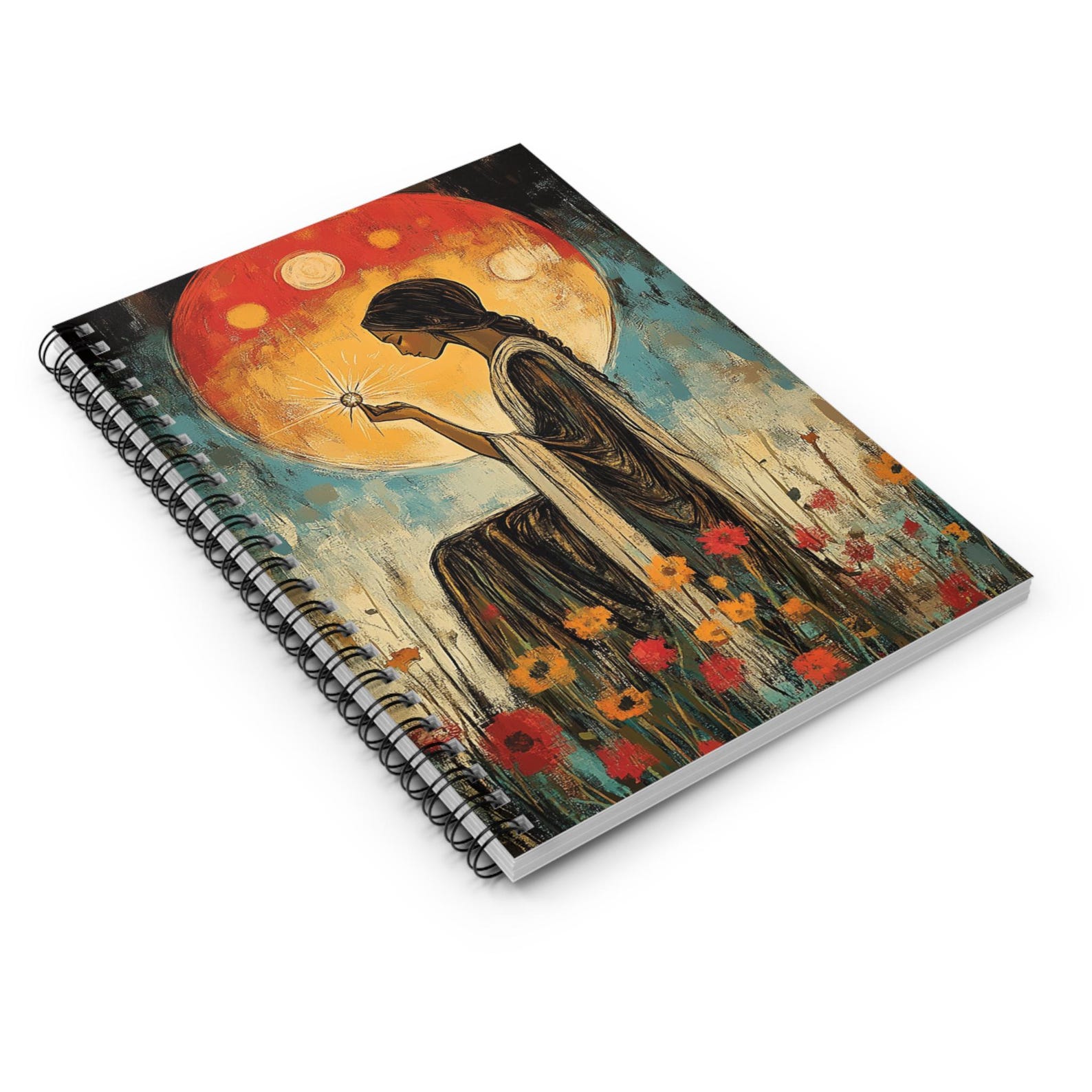 High Priestess Tarot Spiral Notebook- Ruled Line, Bright Spiritual ...