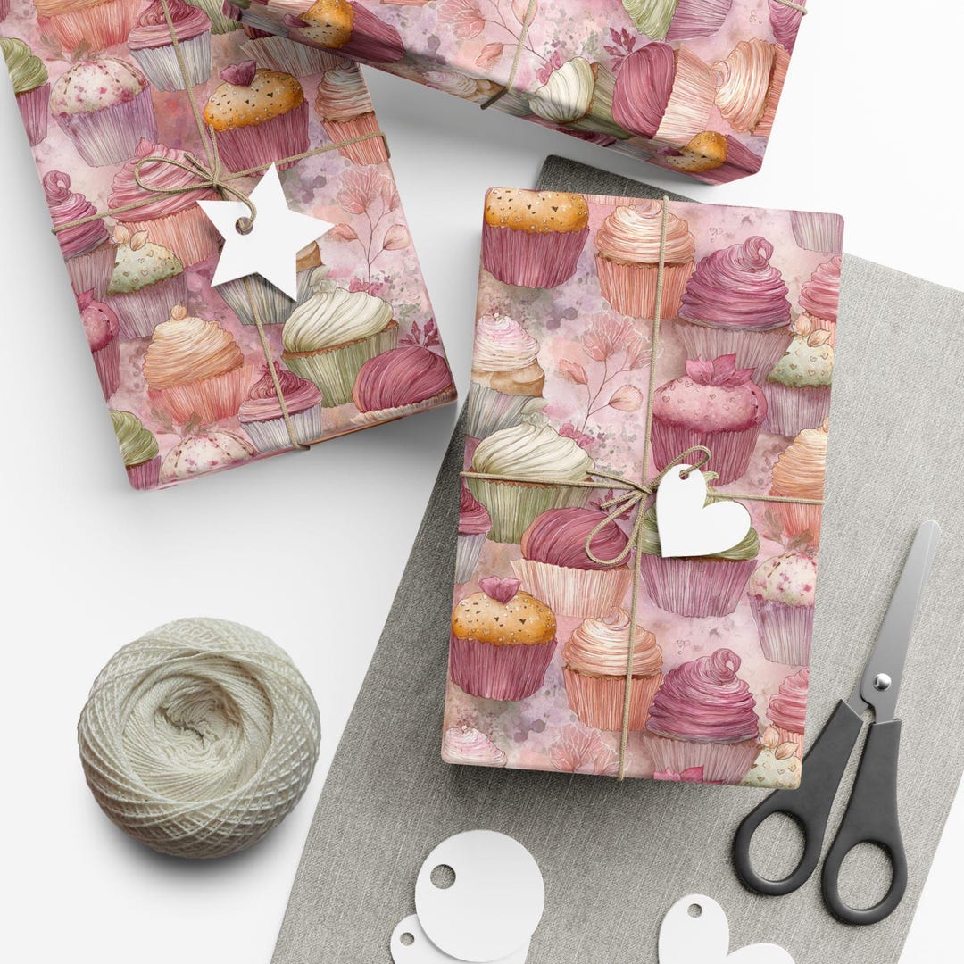 Cupcake Gift Wrap Papers | Birthday, Party, Celebration, Sweet Treats ...