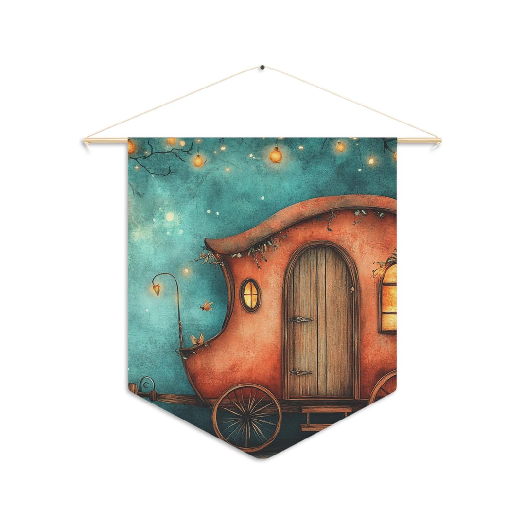 Whimsical Fantasy Pennant Banner, Dreamy Caravan Wall Decor, Boho Home ...