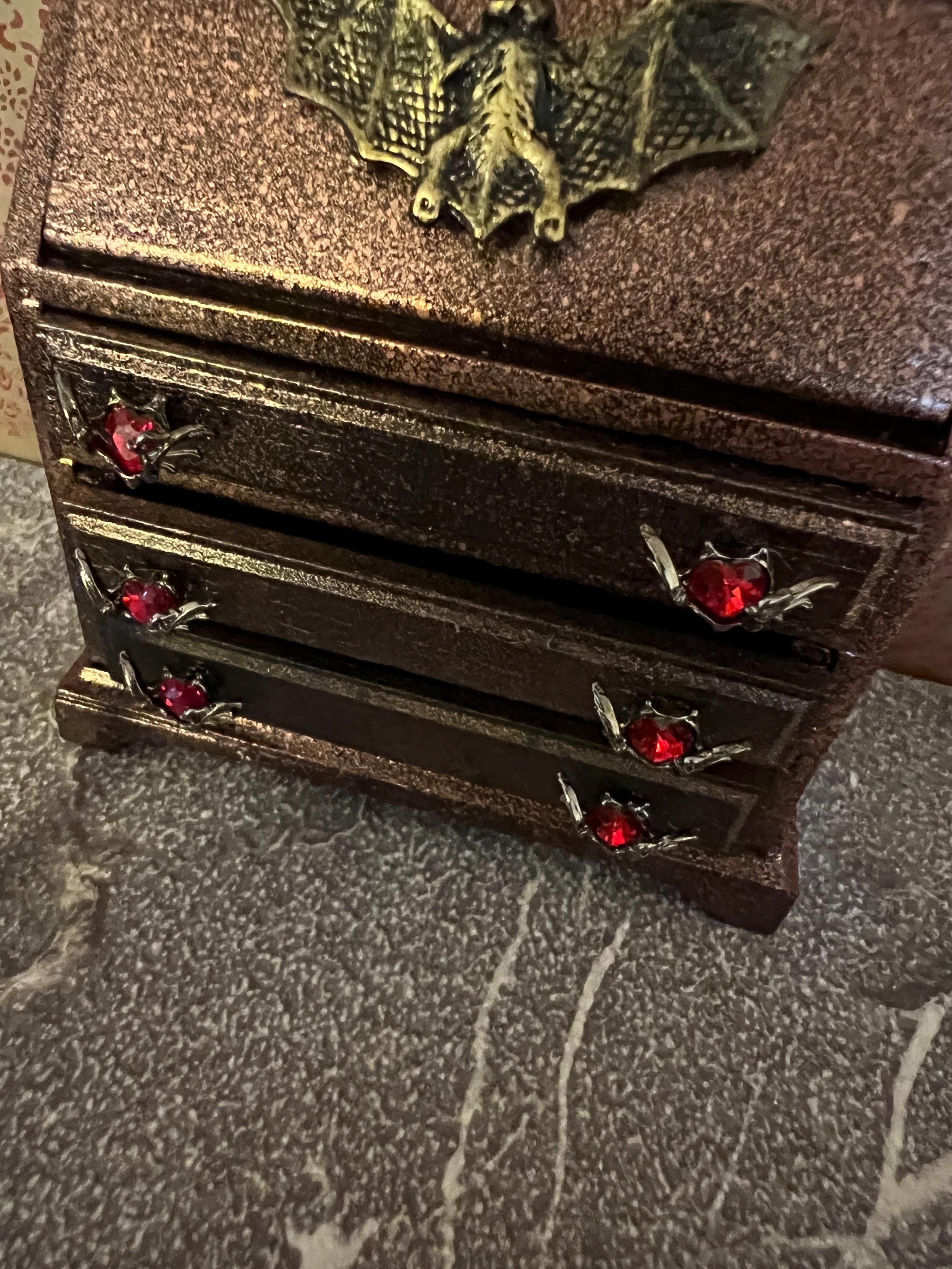 Miniature Dracula Vampire Gothic Goth Desk and a Chair for 1:12 ...