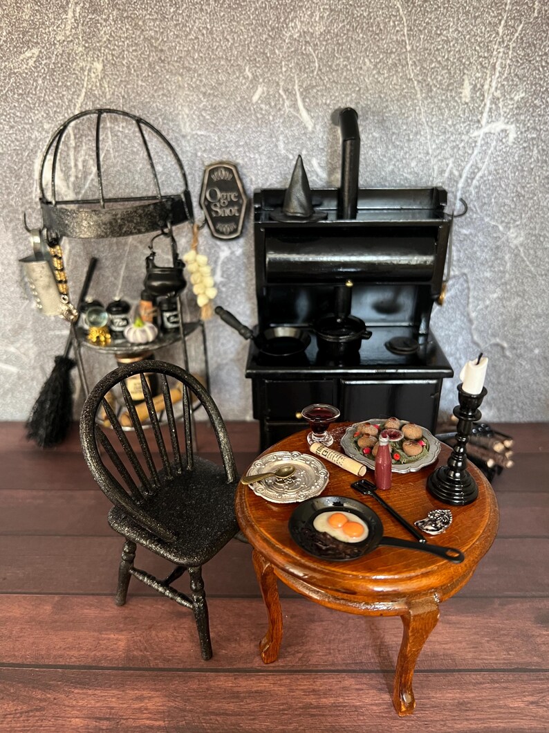 Miniature Witch/wizzard Kitchen Magic Workshop Room OOAK 1:12 Halloween ...