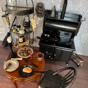 Miniature Witch/wizzard Kitchen Magic Workshop Room OOAK 1:12 Halloween ...