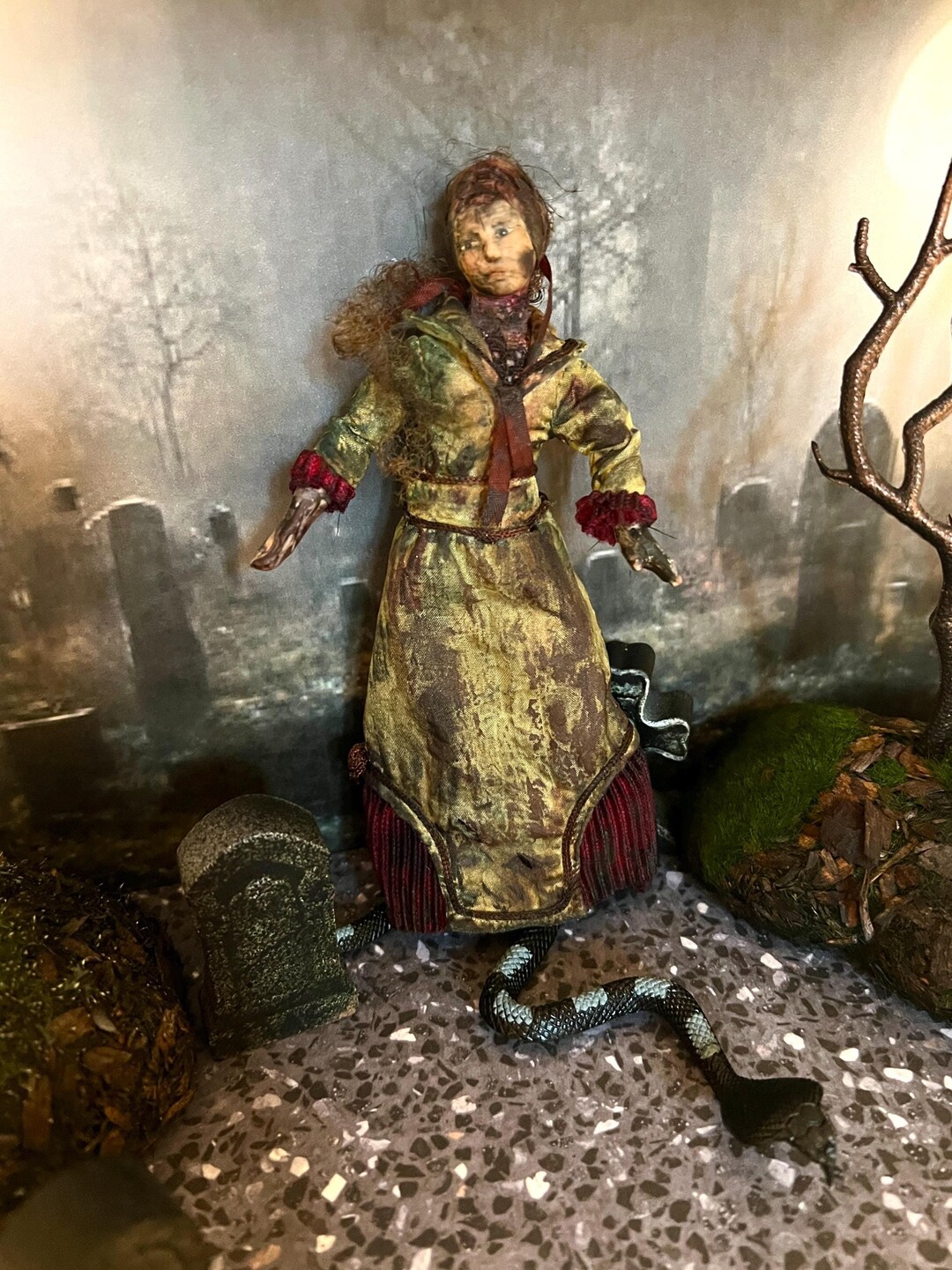 Miniature Zombie Victorian Doll for a 1:12 Dollhouse OOAK - Etsy