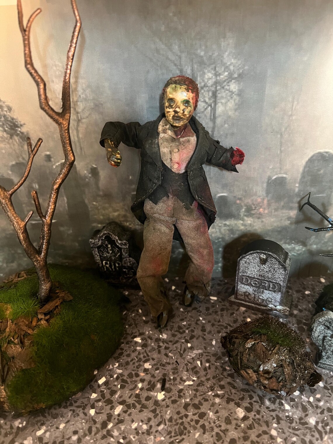 Miniature Victorian Zombie Doll 1:12 OOAK Halloween Dollhouse - Etsy