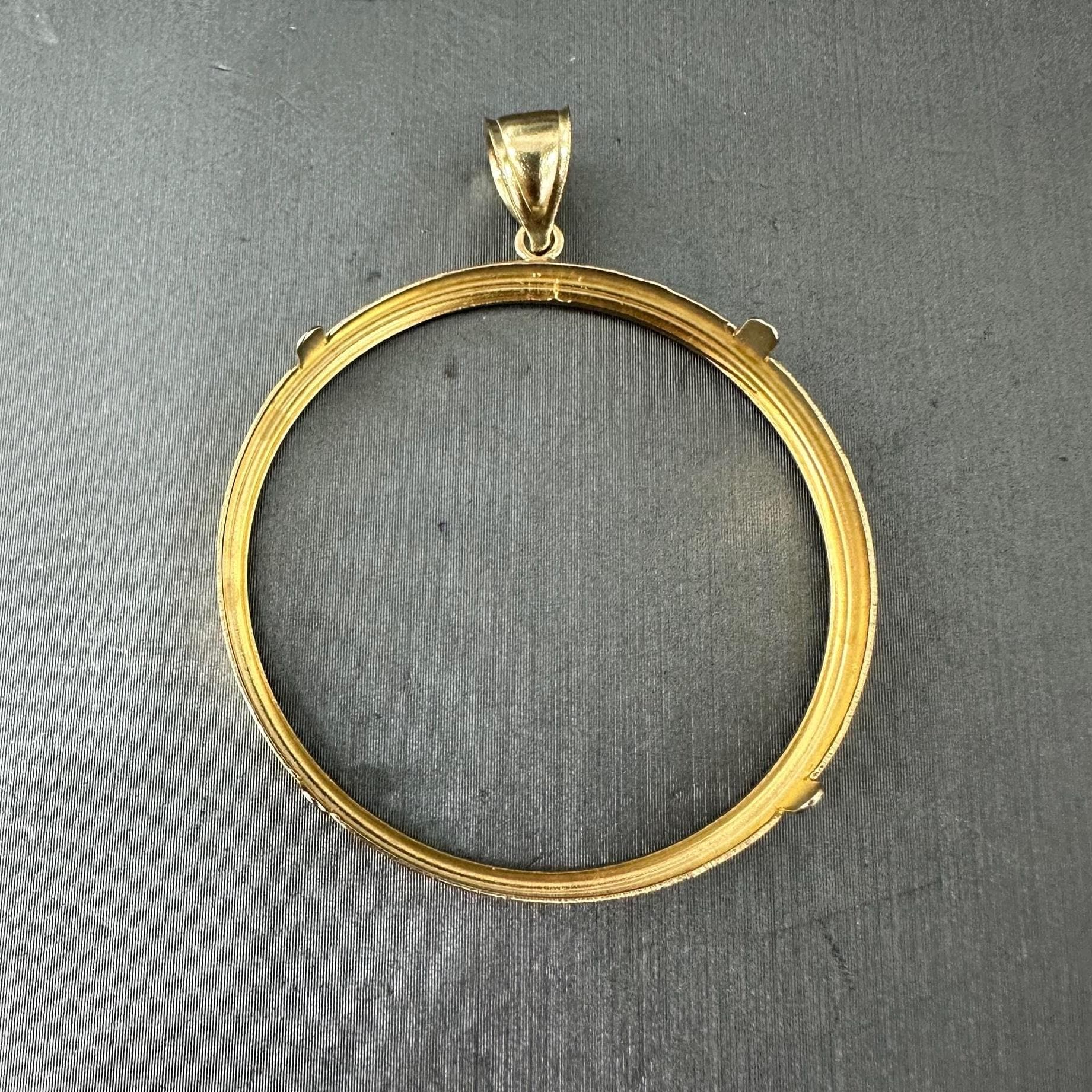 14K Real Yellow Gold 50 Pesos Centenario Bezel - Etsy