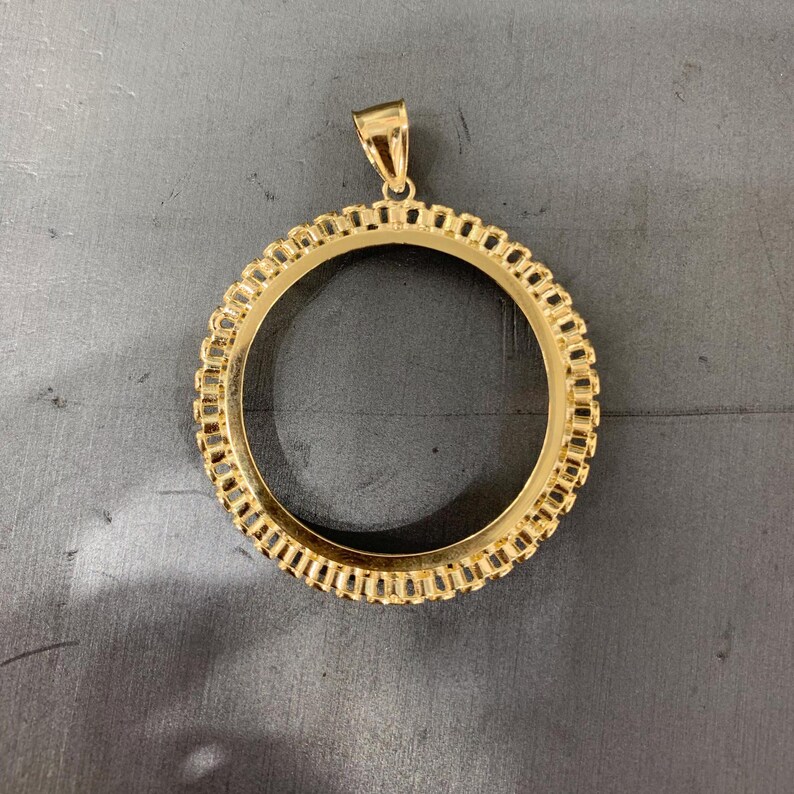 14K Real Yellow Gold 50 Pesos Centenario Bezel - Etsy