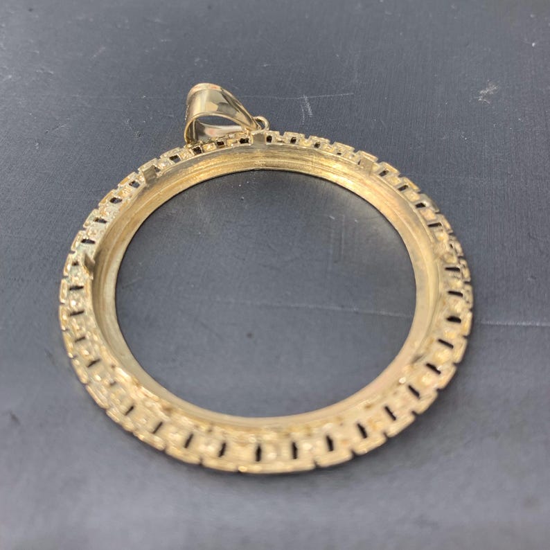 14K Real Yellow Gold 50 Pesos Centenario Bezel - Etsy