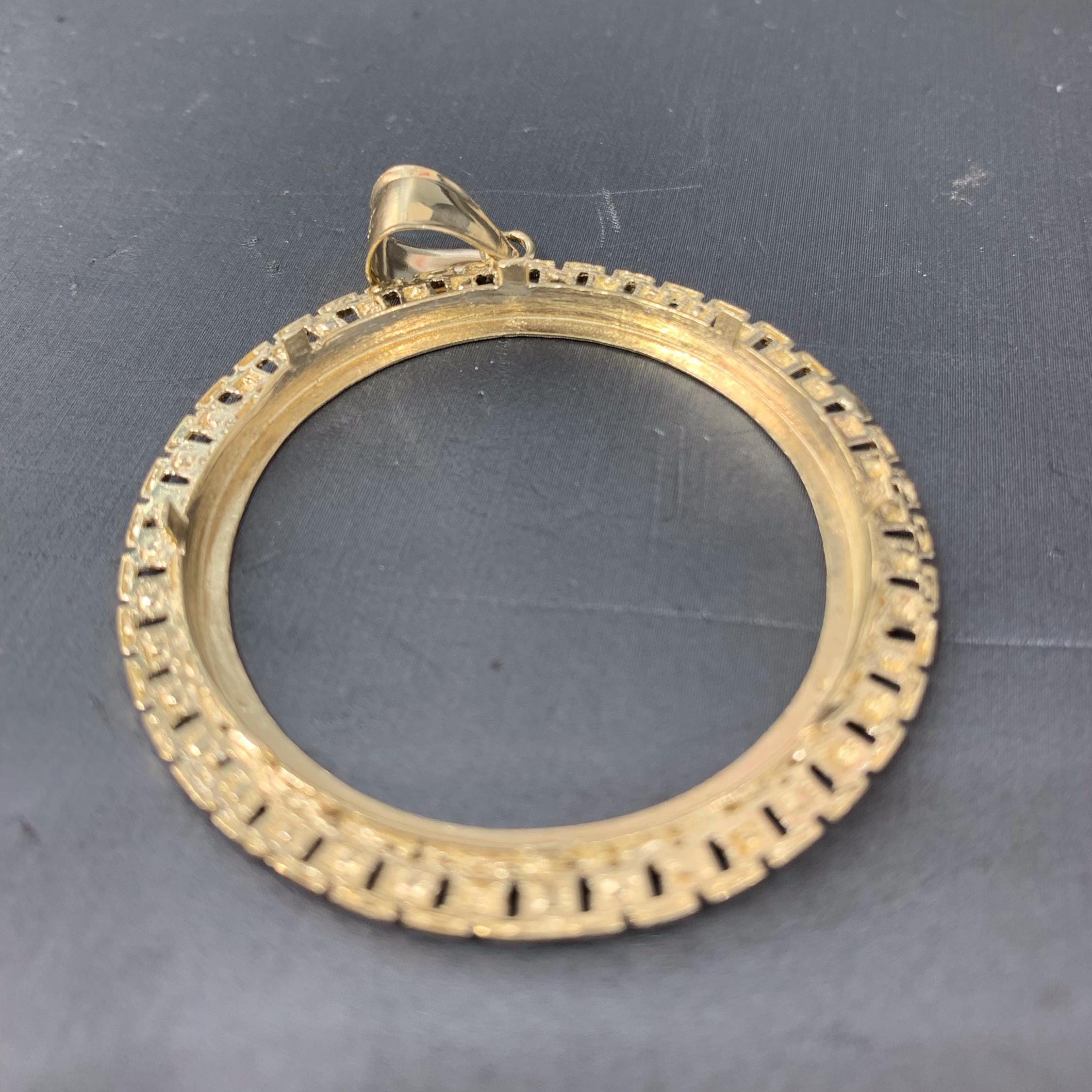 14K Real Yellow Gold 50 Pesos Centenario Bezel - Etsy
