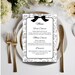 Editable Black Toile Dinner Menu Template for Weddings, Showers ...