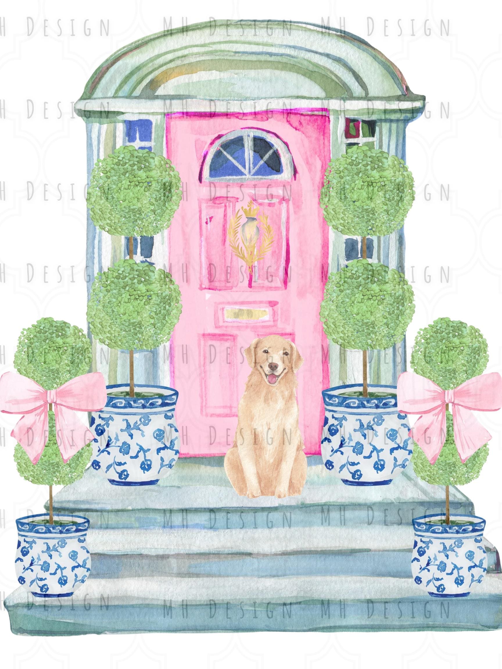 Grandmillennial Dogs/: Preppy/ Chinoiserie - Etsy
