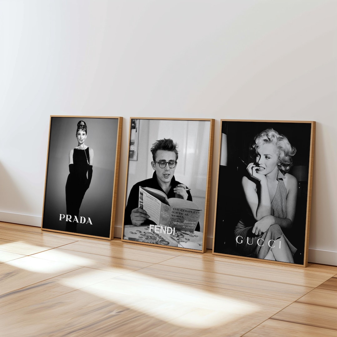 Fashion Brands Poster, Set of 3 Poster, Digital Wall Art, Instant ...