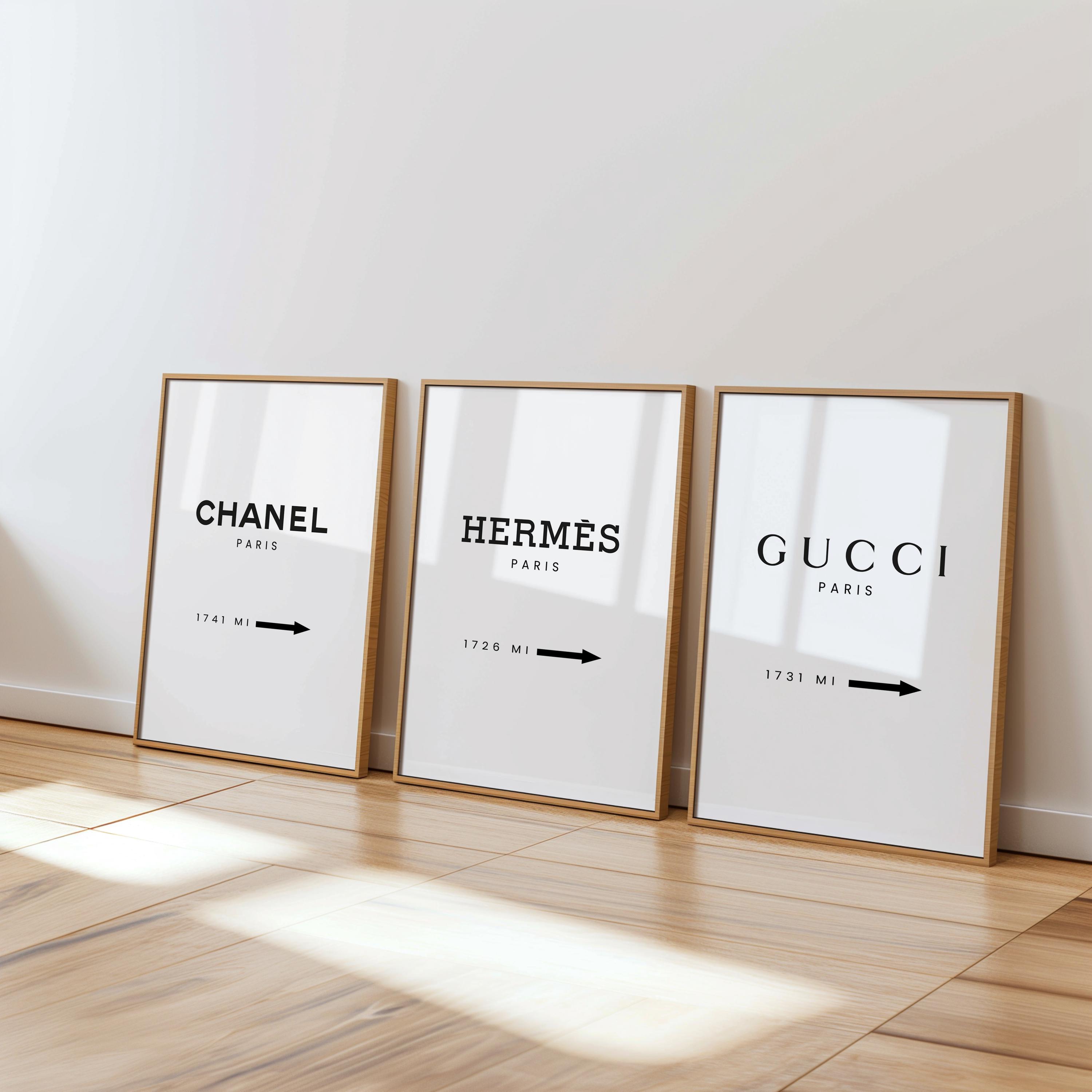Fashion Brands Poster, Set of 3 Poster, Digital Wall Art, Instant ...