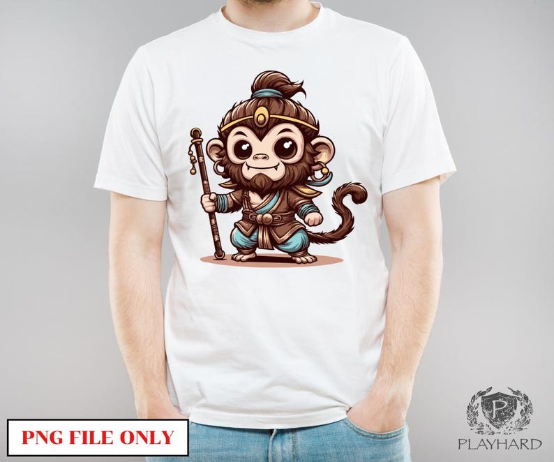 Wukong the Monkey King Design PNG Inspirational Motivational Art - Etsy