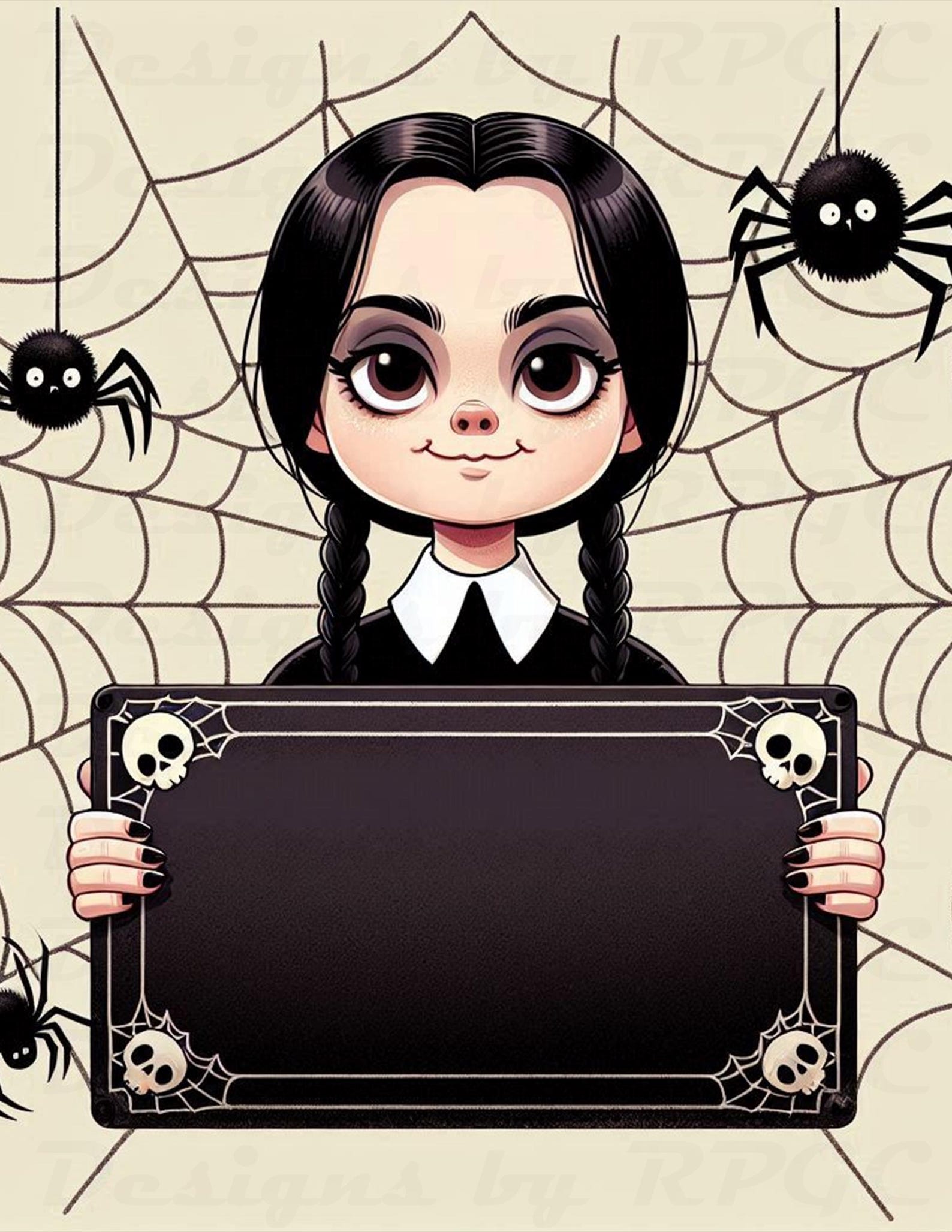 DIGITAL Wednesday Halloween Trick or Treat Bag Customizable Png File ...