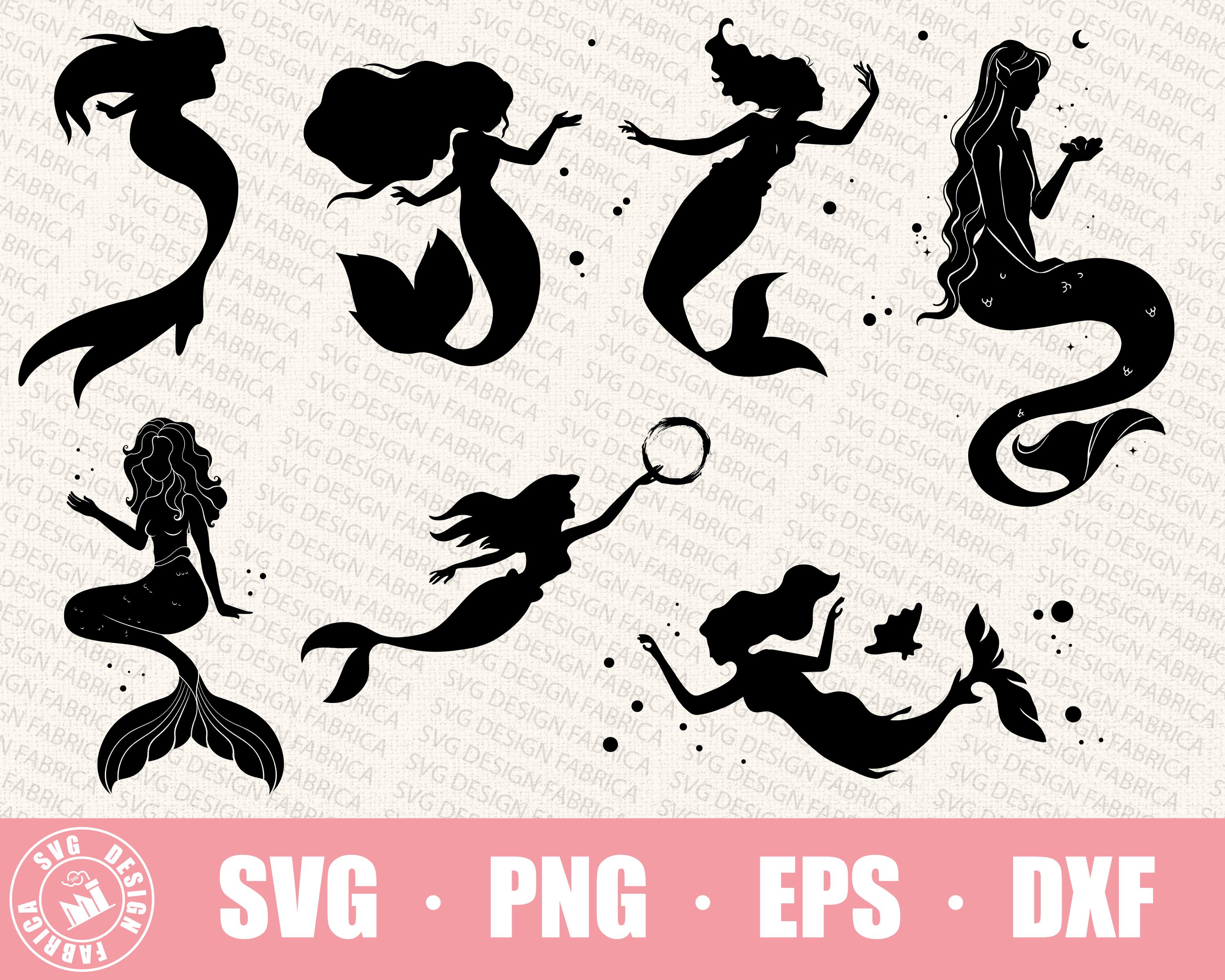 Mermaid SVG / Little Mermaid SVG Files for Silhouette / Cricut Mermaid ...
