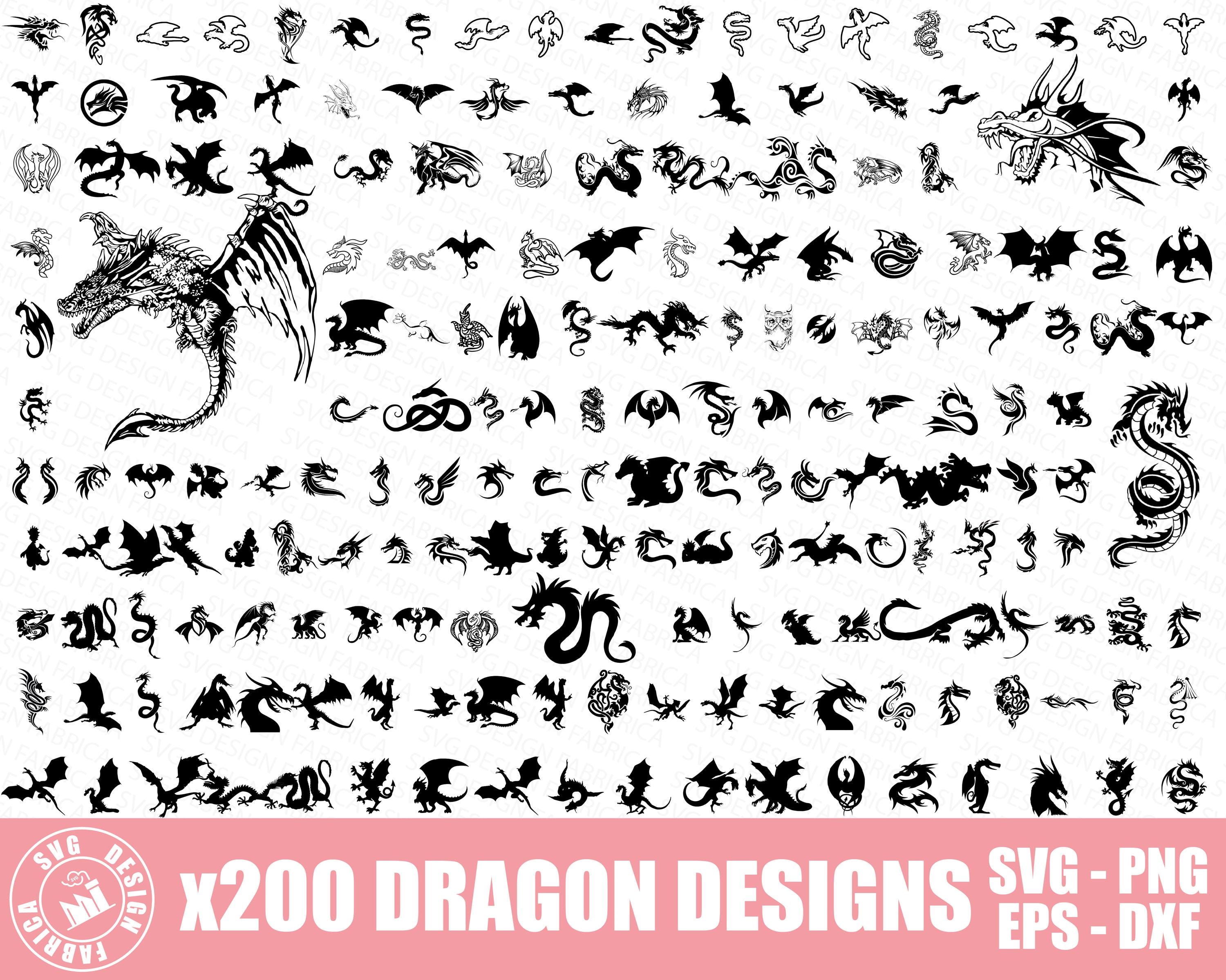 Dragon Svg Bundle / Dragon Svg / Dragon Cut File / Dragons Head ...