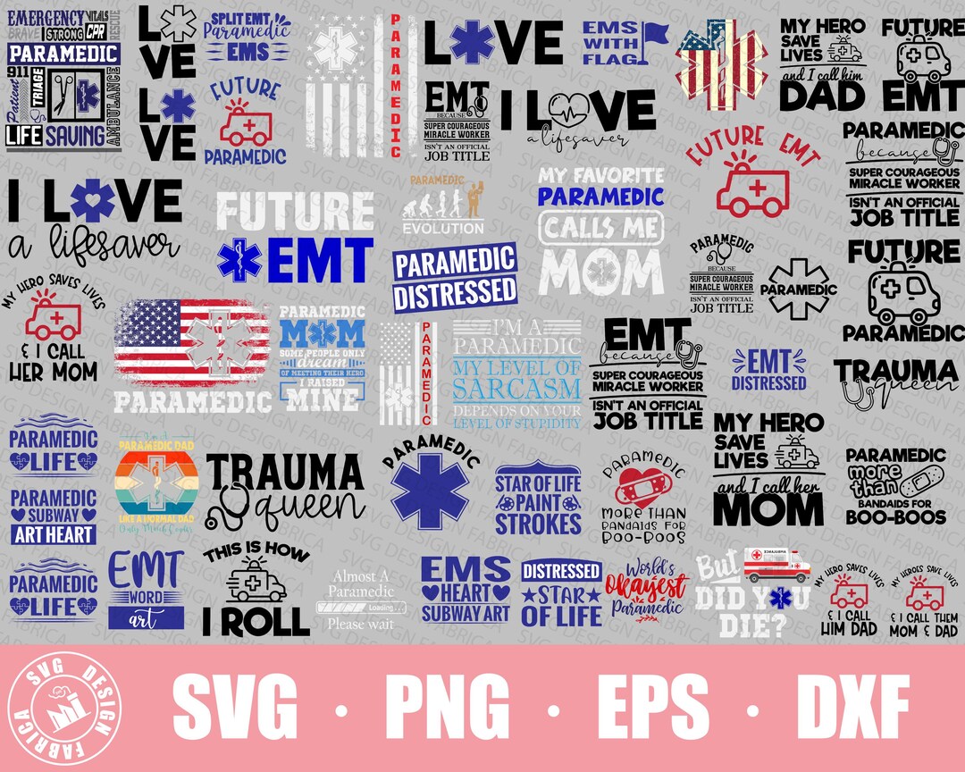 Paramedic Svg Bundle / EMT Svg / EMS Life Svg / Ambulance Emblem ...