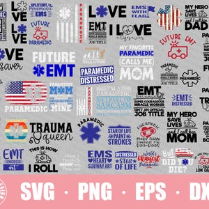 Paramedic Svg Bundle / EMT Svg / EMS Life Svg / Ambulance Emblem ...