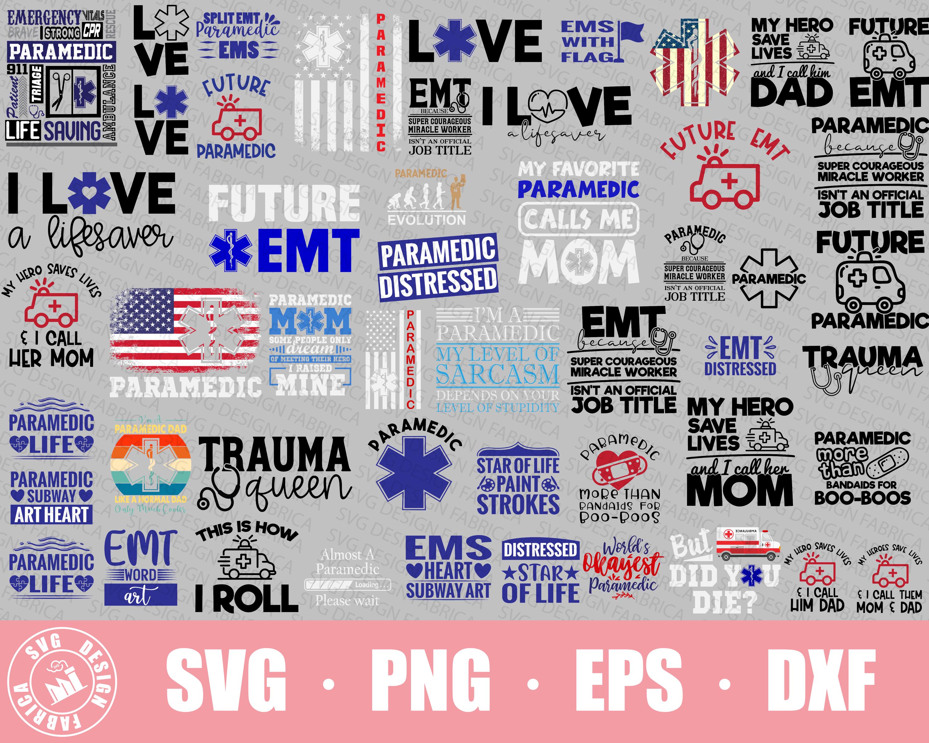 Paramedic Svg Bundle / EMT Svg / EMS Life Svg / Ambulance Emblem ...