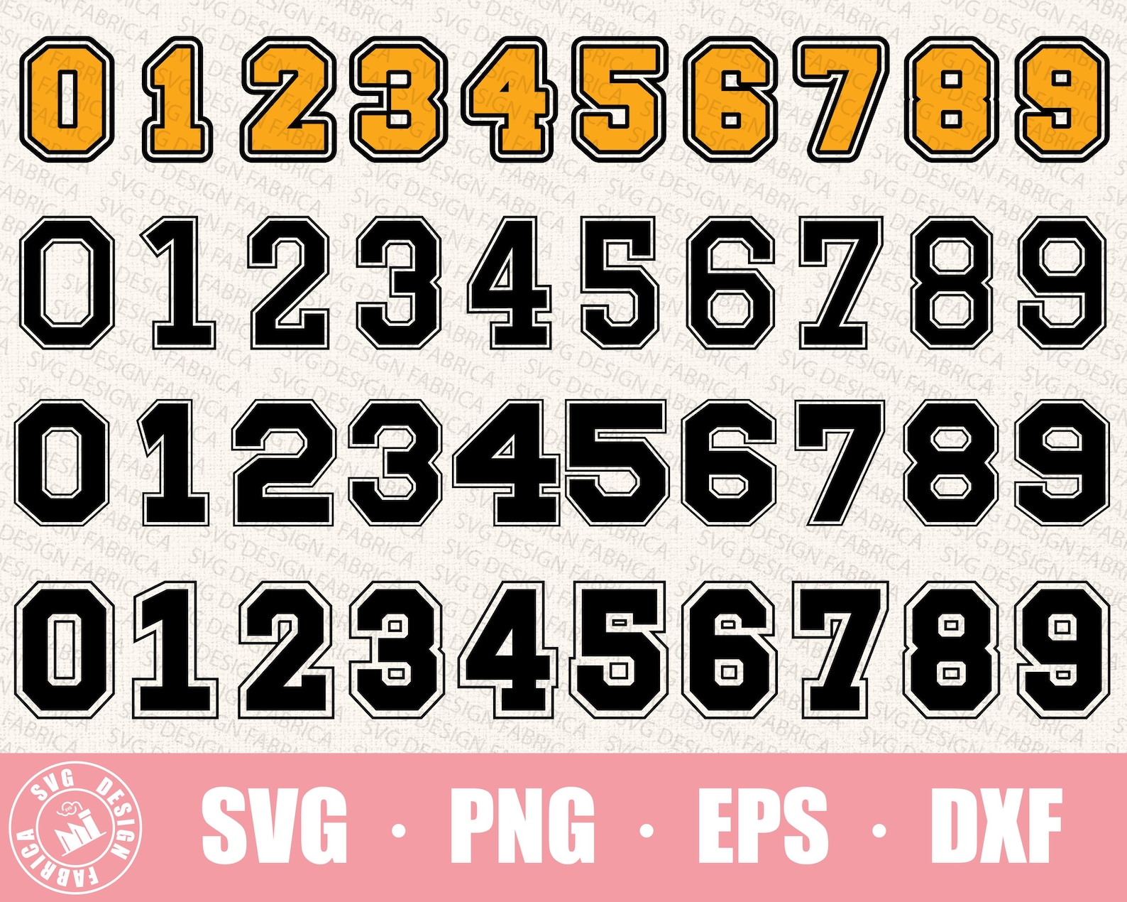 SPORT Numbers Svg / Jersey Number Svg / Varsity Letters Svg / Jersey ...