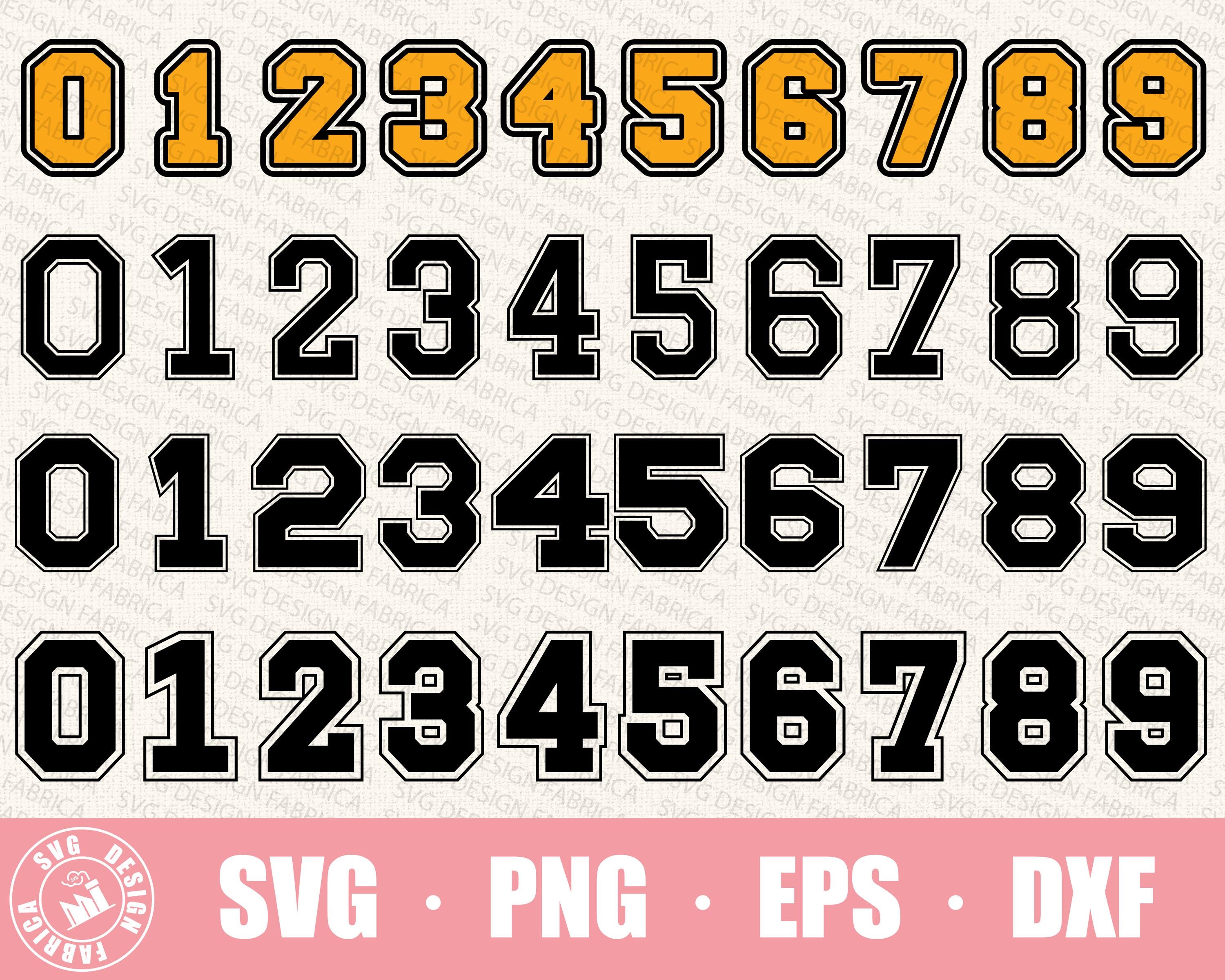 SPORT Numbers Svg / Jersey Number Svg / Varsity Letters Svg / Jersey ...