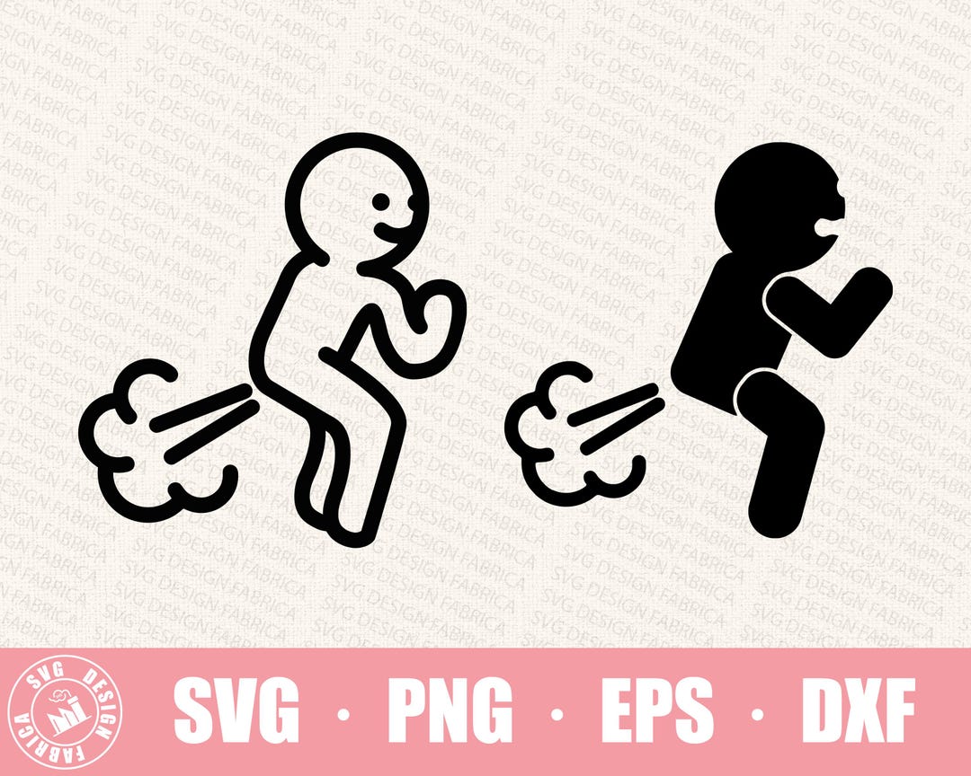 Fart Svg / Farting Stickman Figure Svg / Fart Zone Svg / Vector Cut ...