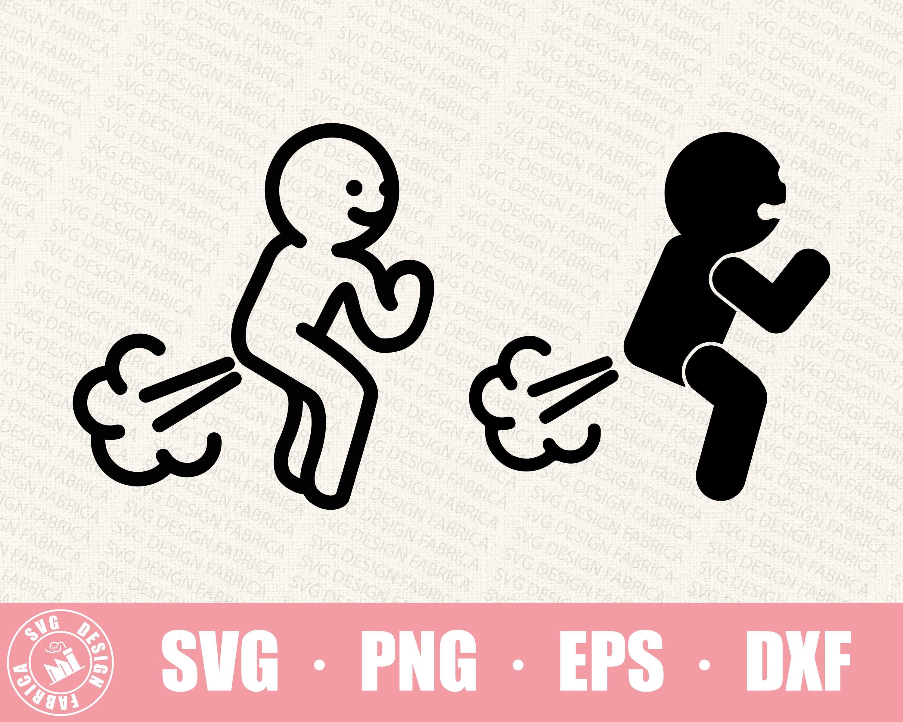 Fart Svg / Farting Stickman Figure Svg / Fart Zone Svg / Vector Cut ...