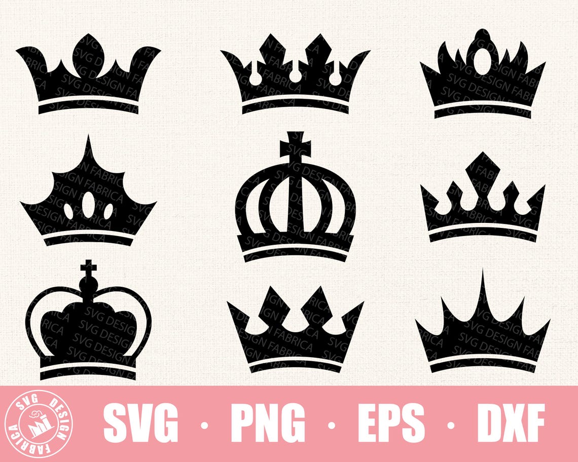 Royal Crown Svg Bundle / King Crown SVG / Queen Crown SVG / Princess ...