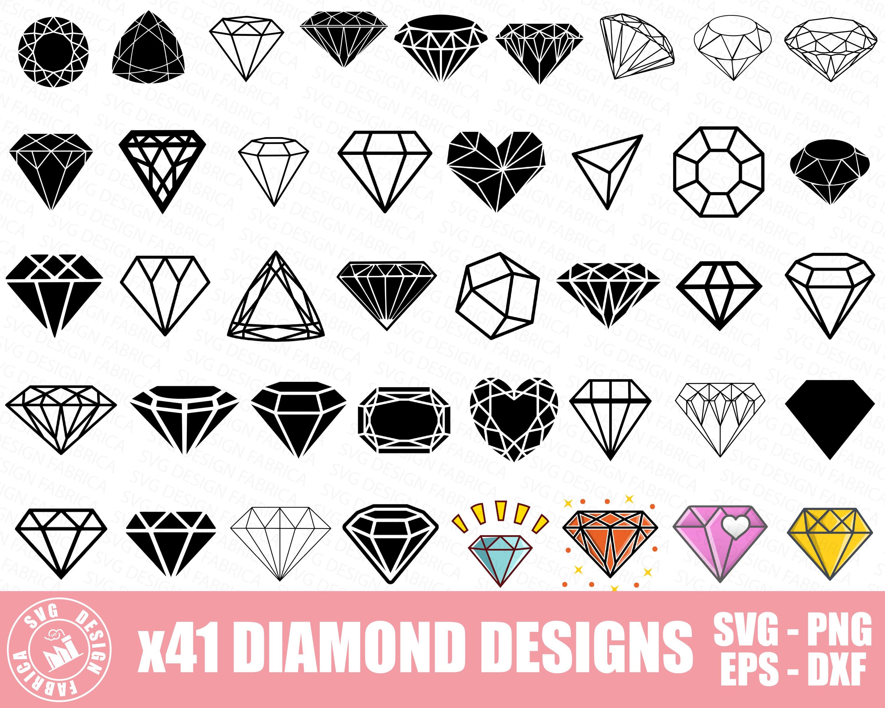 Diamond Svg Bundle / Diamond Png, Diamond Clipart / Diamonds Svg ...