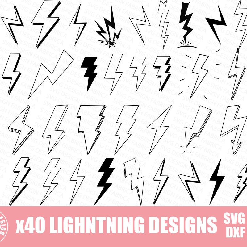 Lightning Svg - Etsy