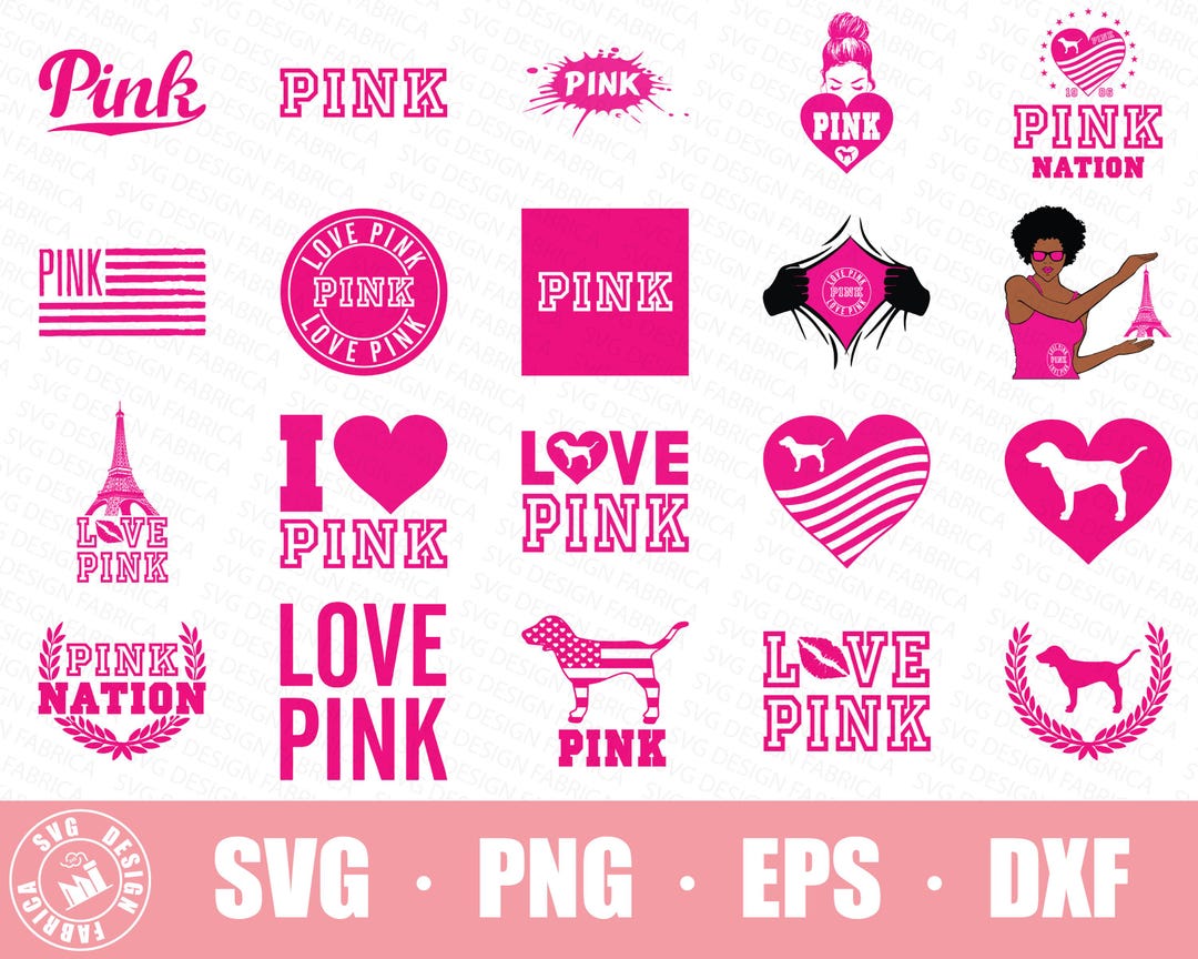 Love of Pink Svg Bundle / Girl Pink Nation Png / A Pink Dog Svg ...