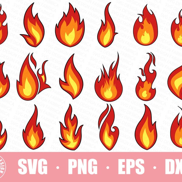 Flame Svg - Etsy