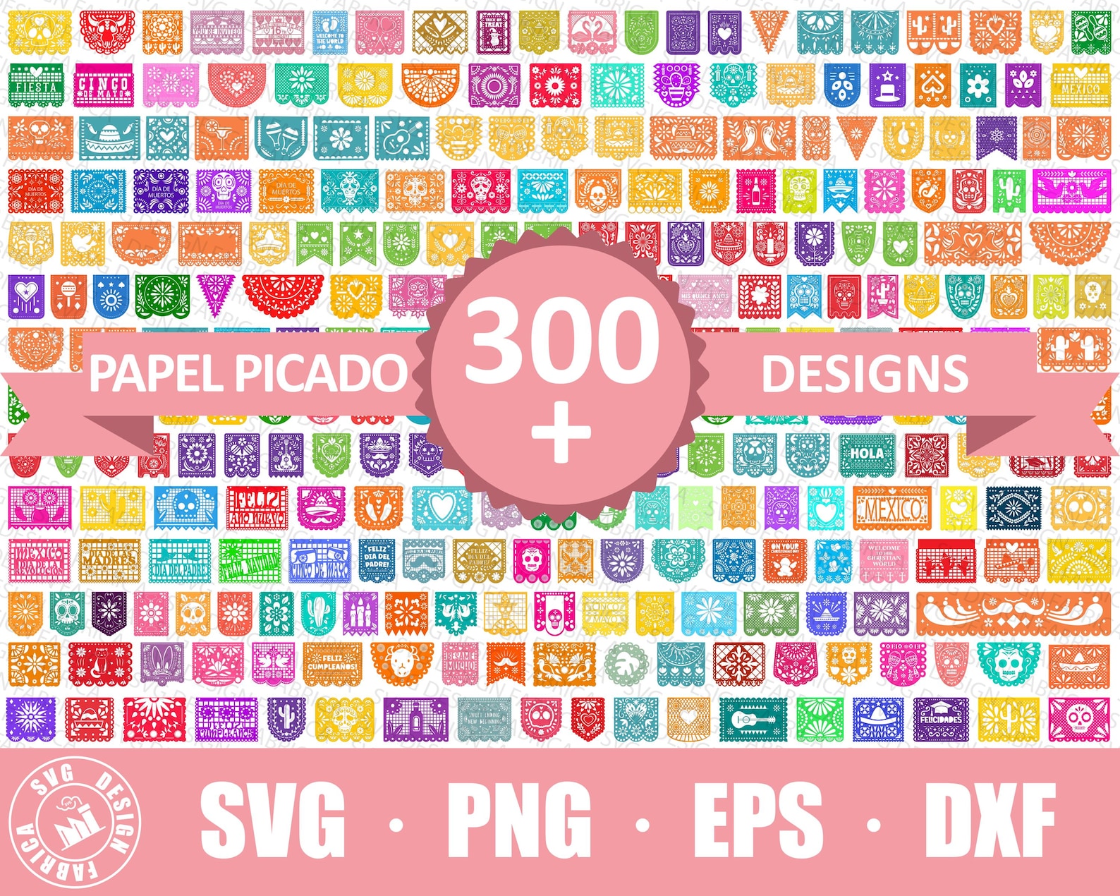 Papel Picado SVG Bundle / Papel Picado PNG Bundle / Papel Picado ...