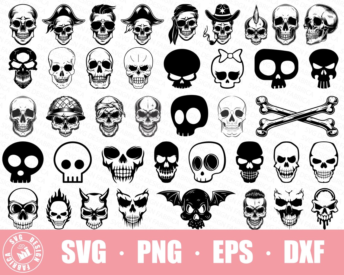 Skull Svg / Skeleton Svg / Grim Reaper / Skull Png / Skull Svg Bundle ...