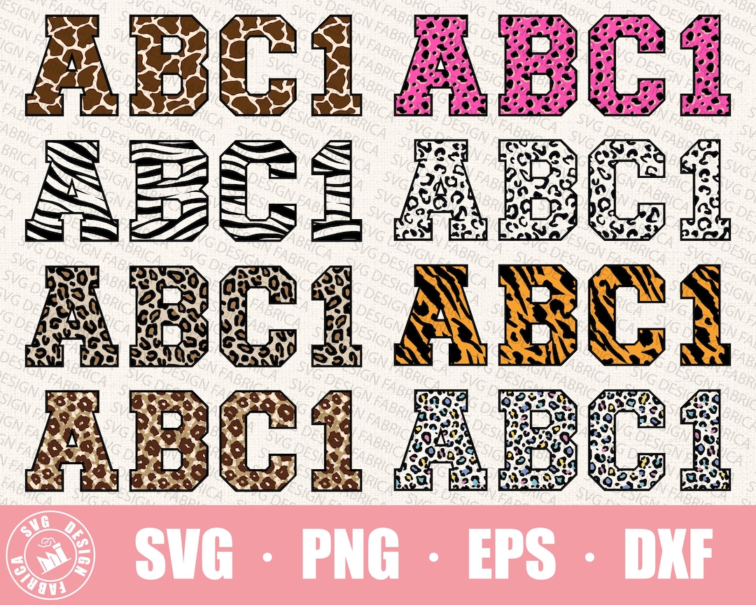 Leopard Font Svg /animal Font Safari Font Leopard Print Font / Leopard ...