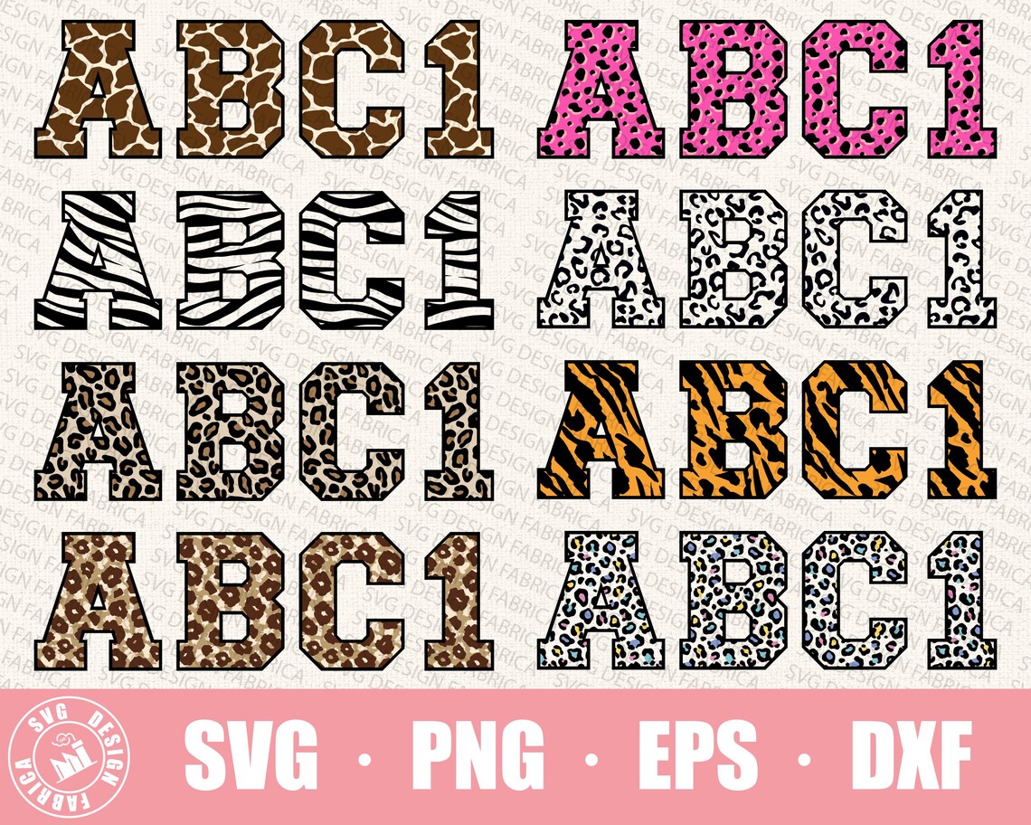 Leopard Font Svg /animal Font Safari Font Leopard Print Font / Leopard ...