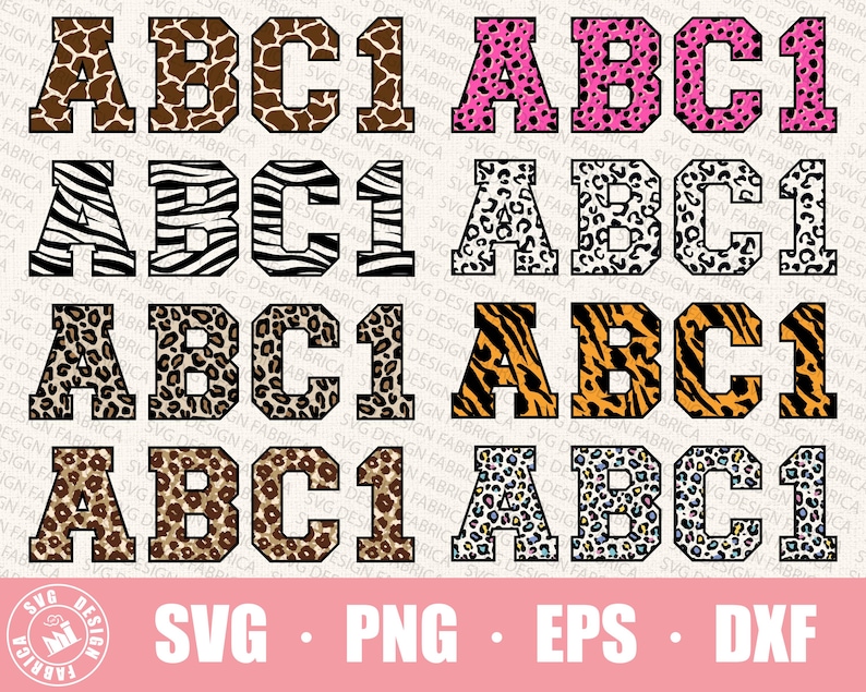 Leopard Font Svg /animal Font Safari Font Leopard Print Font / Leopard ...