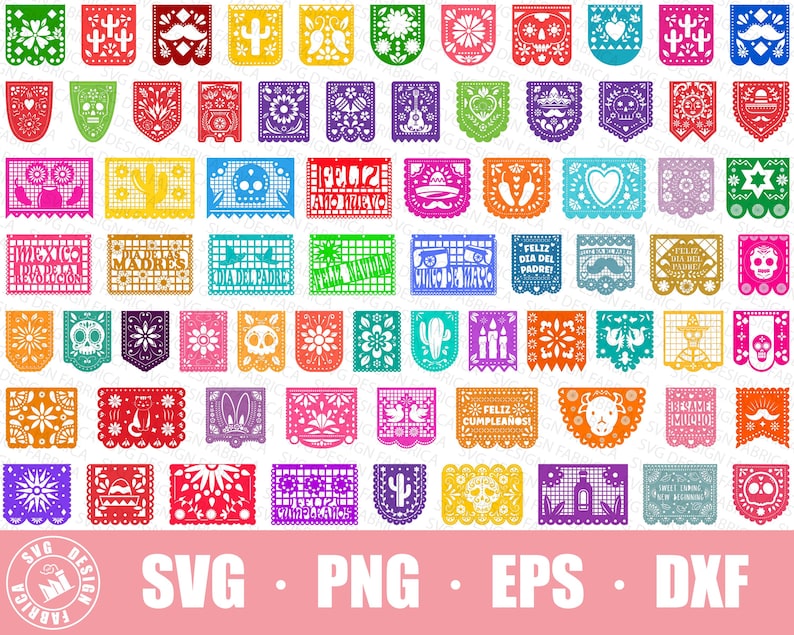 Papel Picado SVG Bundle / Papel Picado PNG Bundle / Papel Picado ...