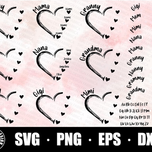 Grandma Heart Png - Etsy