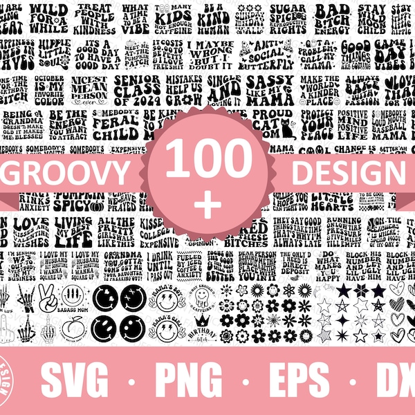 70s Nostalgia Digital Design Elements Retro Seventies Clip Art Bundle ...