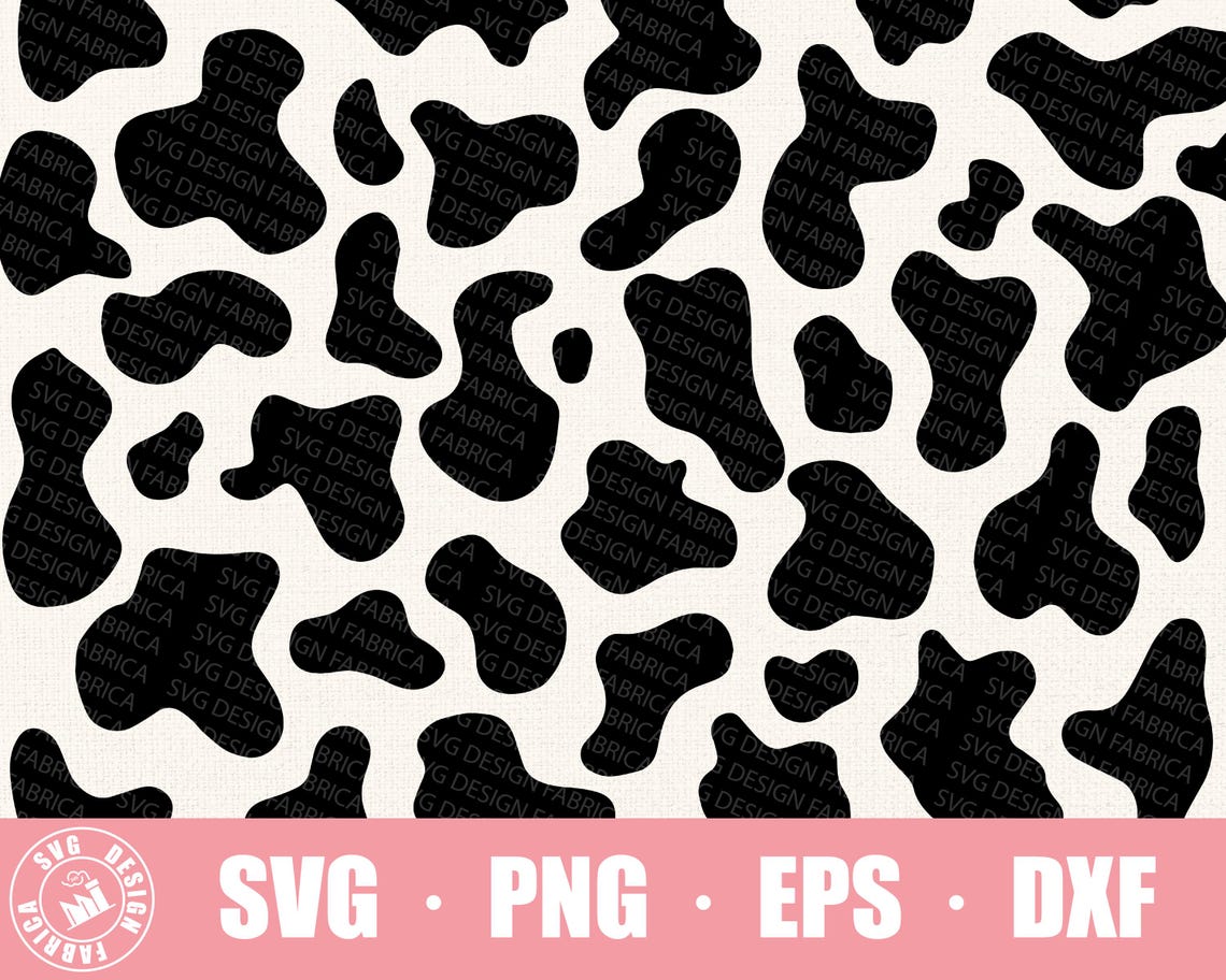 Seamless Cow Pattern Svg / Cow Pattern Cut Files for Cricut / Cow ...